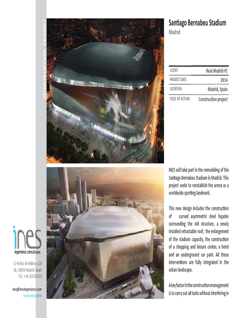 Santiago Bernabéu Stadium Redesign | PDF
