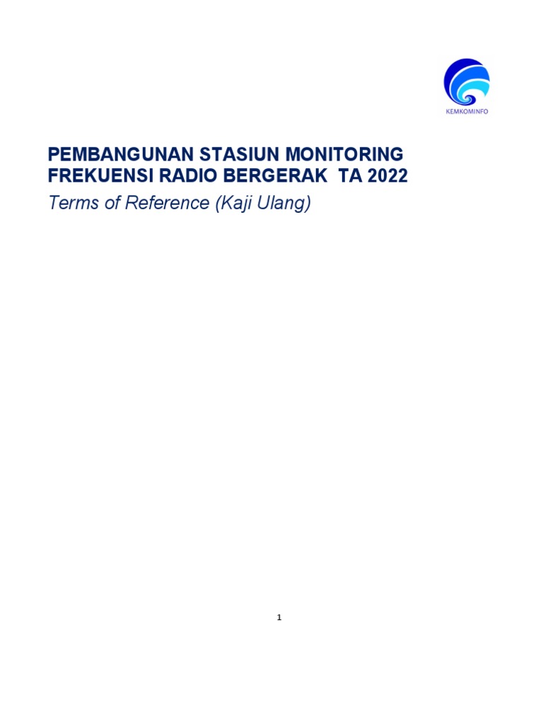 TOR Kaji Ulang Pembangunan SMFR Sts MonDF Bergerak 2022 | PDF ...