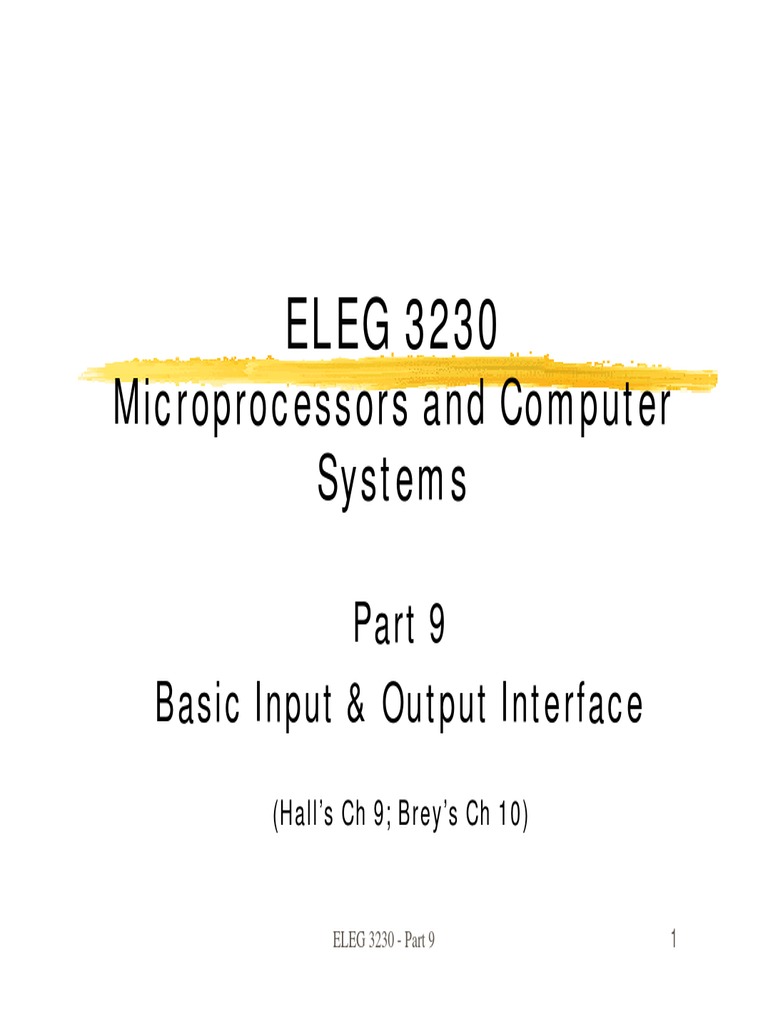 09 Io | PDF | Input/Output | Information And Communications Technology