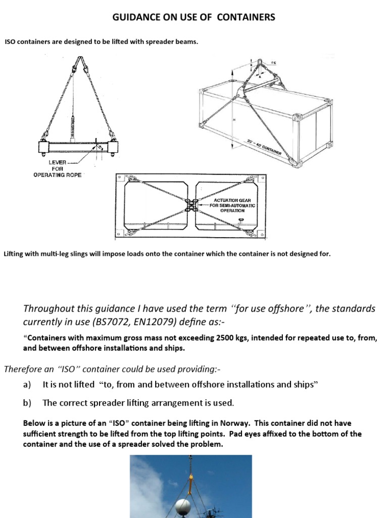 ISO Containers and Wire Rope Slings | PDF | Home & Garden