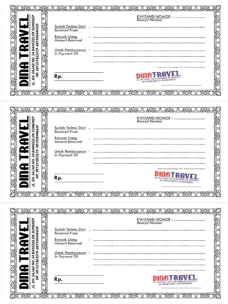 Kwitansi Travel | PDF