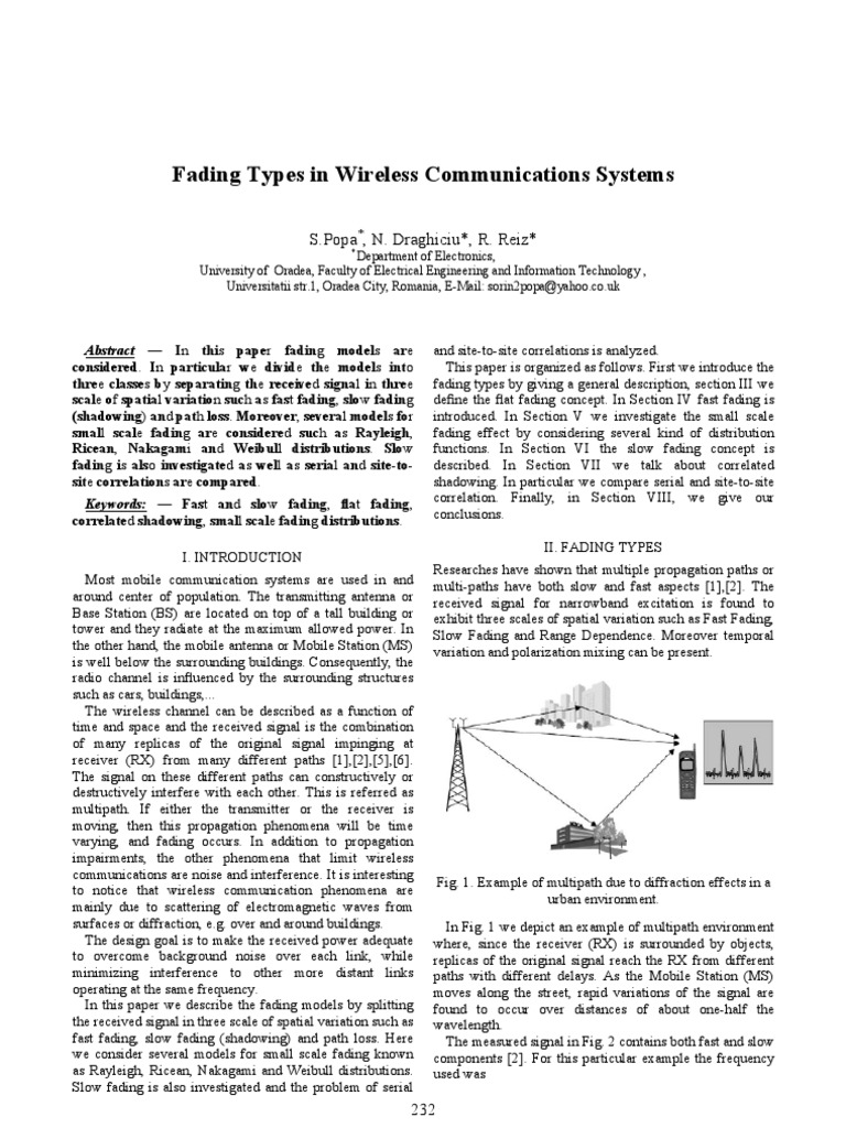 Fading | PDF | Electromagnetic Radiation | Oscillation