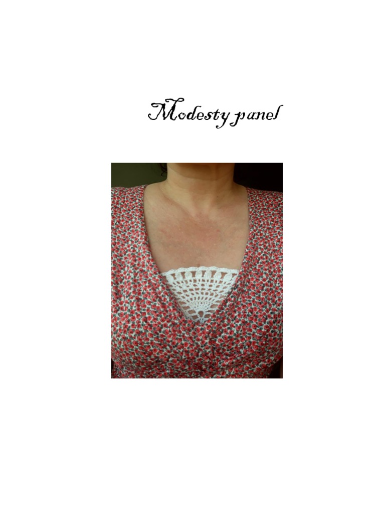 Modesty Panel - A Crochet Pattern | PDF | Crochet | Yarn