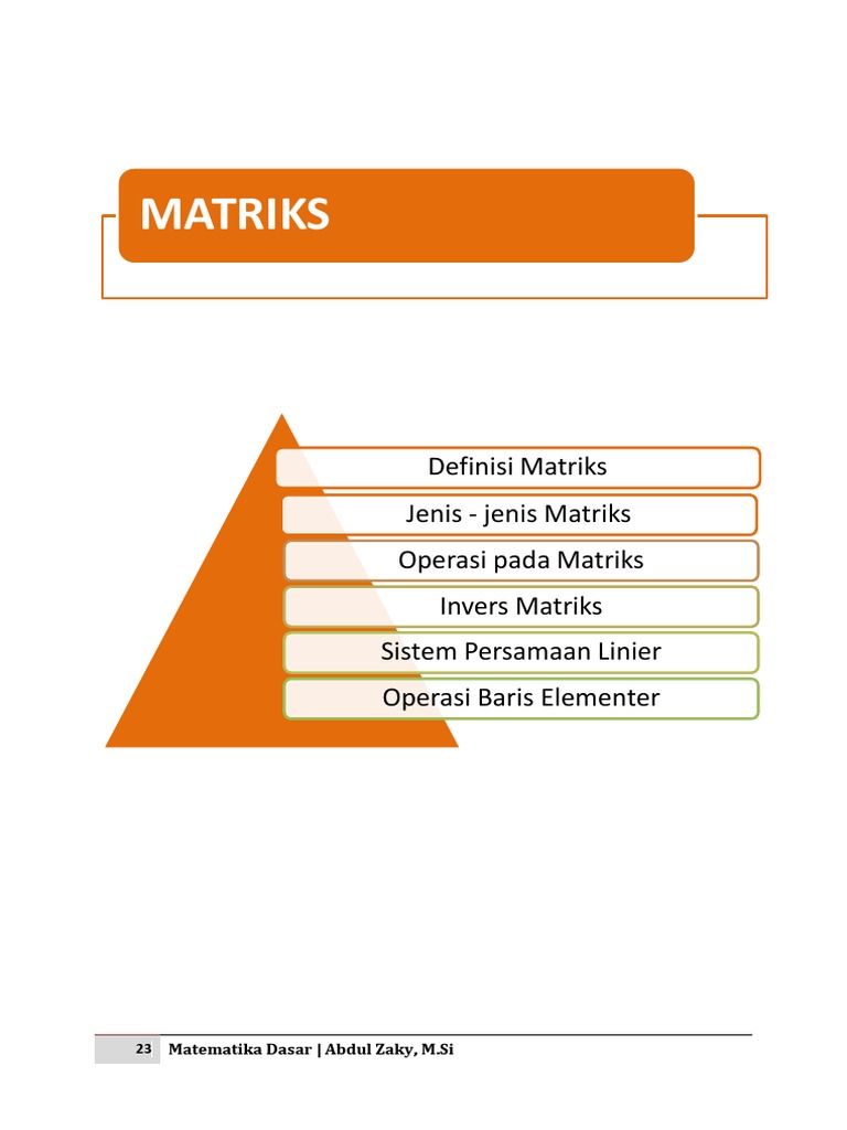 Buku Ajar Matriks | PDF