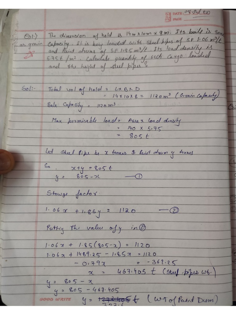 Stowage Factor | PDF