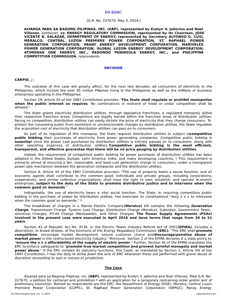 ABP v. ERC | PDF | Certiorari | Writ Of Prohibition