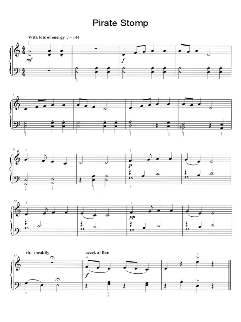 Pirate Stomp - Grade 1 - Piano | PDF