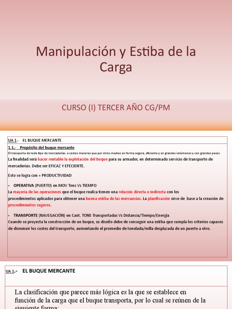 Manipulación y Estiba de La Carga | PDF | Gota (líquido) | Humedad