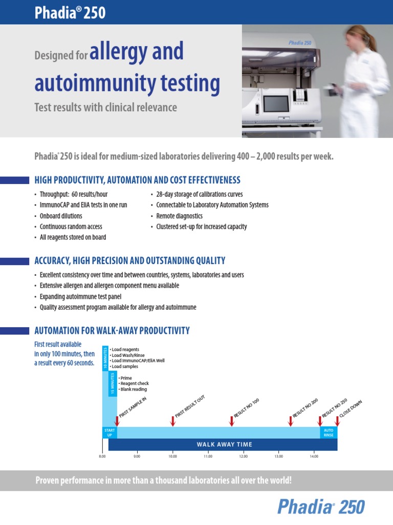 497884.04 Phadia 250 Instrument Sell Sheet | PDF | Allergy | Medical ...