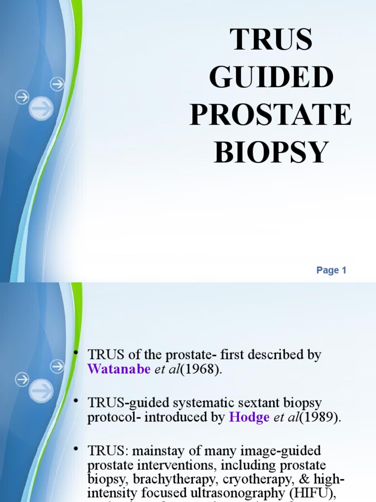 Trus Biopsy Rohan | PDF | Medical Ultrasound | Prostate Cancer