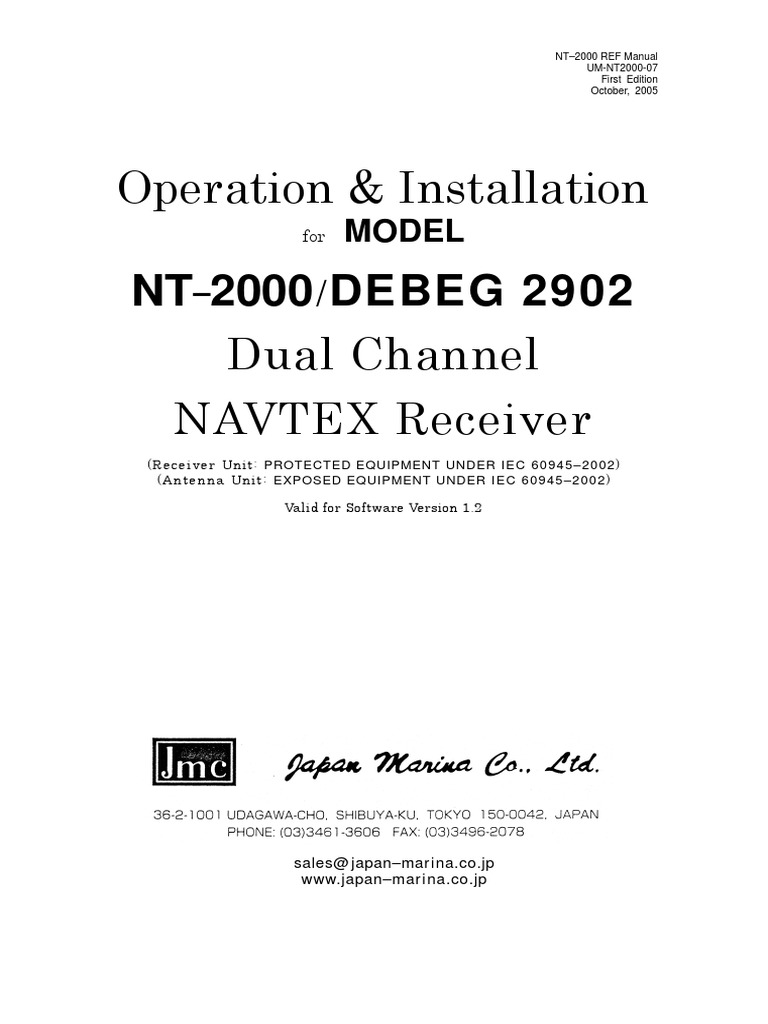 Operation & Installation: NT 2000 DEBEG 2902 | PDF | Computing | Electronics