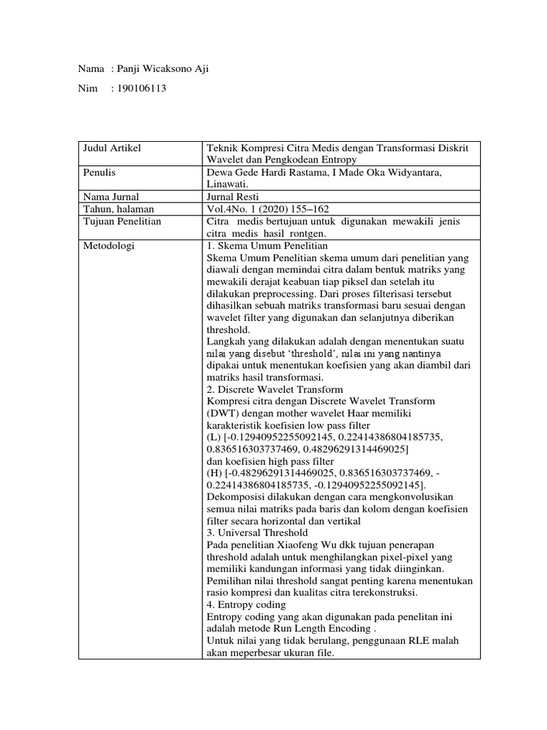 Panji Wicaksono Aji 6B Resume Jurnal Citra Medis 1-Dikonversi | PDF