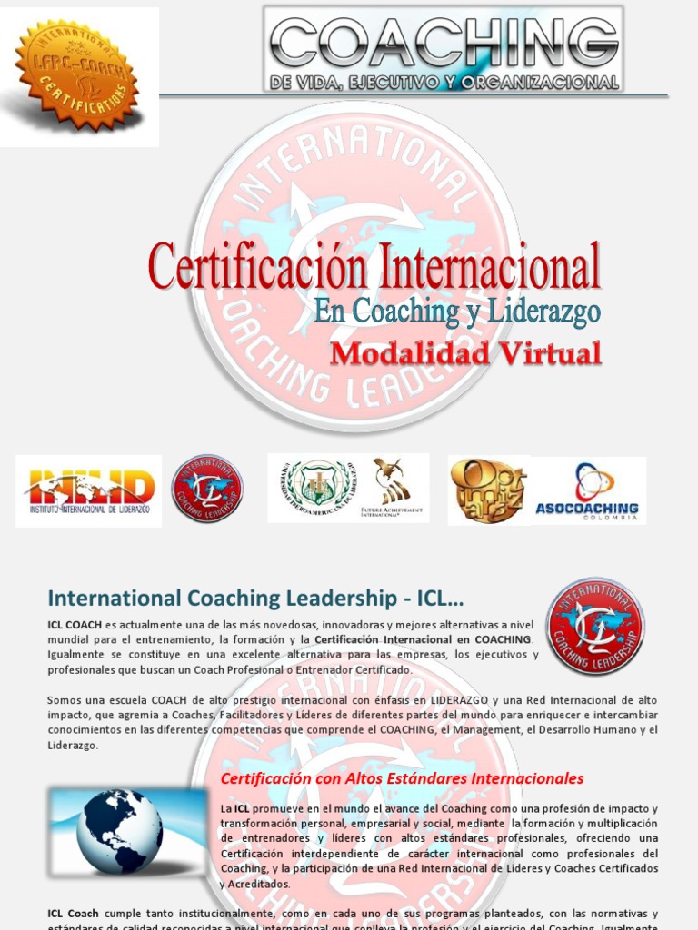 Certificacion Coaching Virtual Pdf Liderazgo Gestión De Recursos