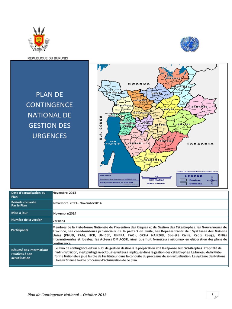 Plan de Contingence Harmonisé | PDF | Risque | Inondation
