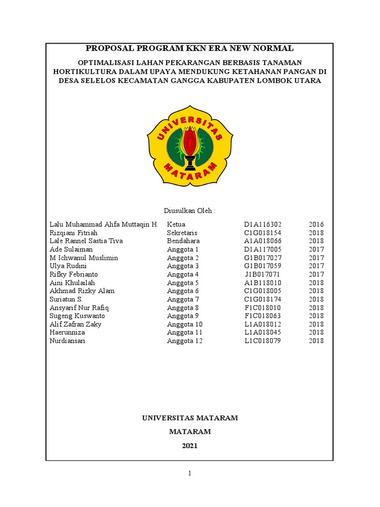 Proposal KKN Selelos (Terbaru) | PDF | Kesehatan Holistik | Teknologi & Rekayasa