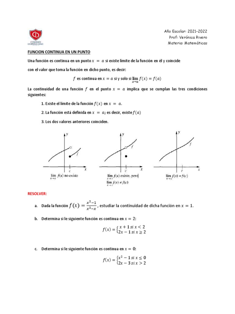 Funciones Continuas | PDF