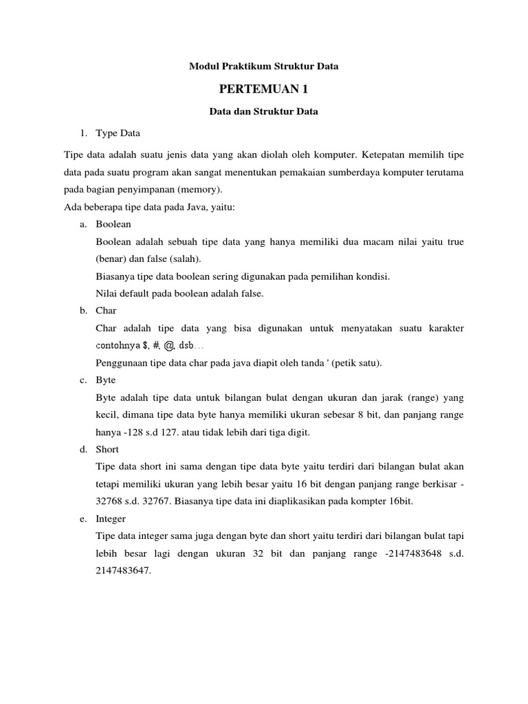 Modul Praktikum Struktur Data | PDF