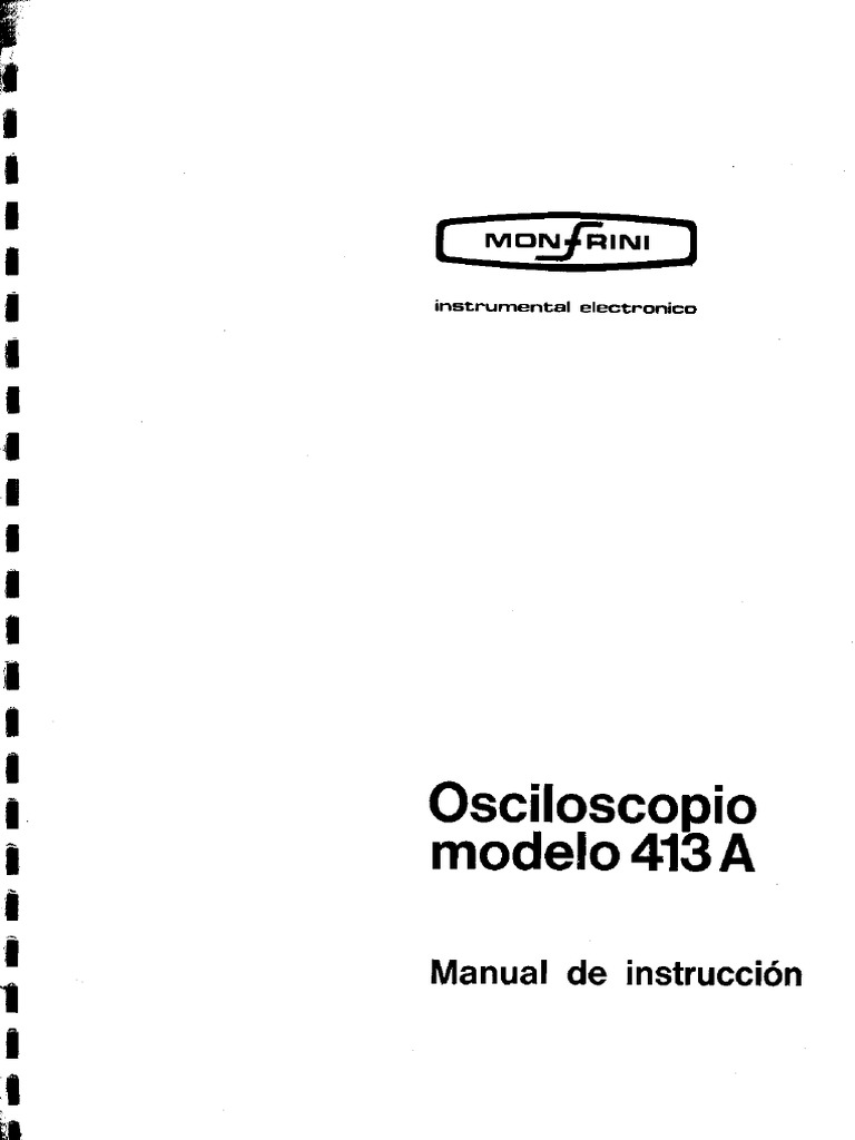 Monfrini - Osciloscopio 413A | PDF