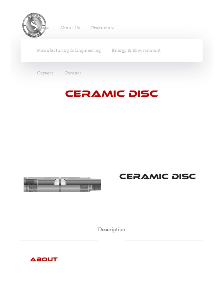 Ceramic Disc - Symoil | PDF | Home & Garden | Computers
