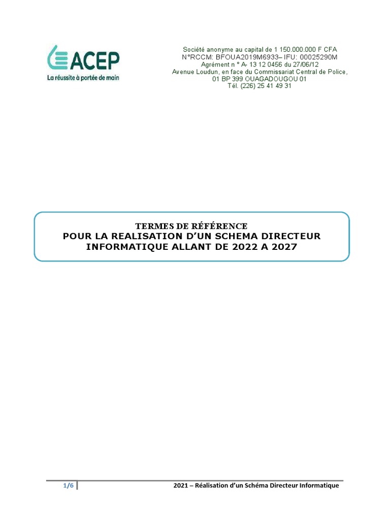 Schéma Directeur Informatique 2021 | PDF | Informatique | Consultant