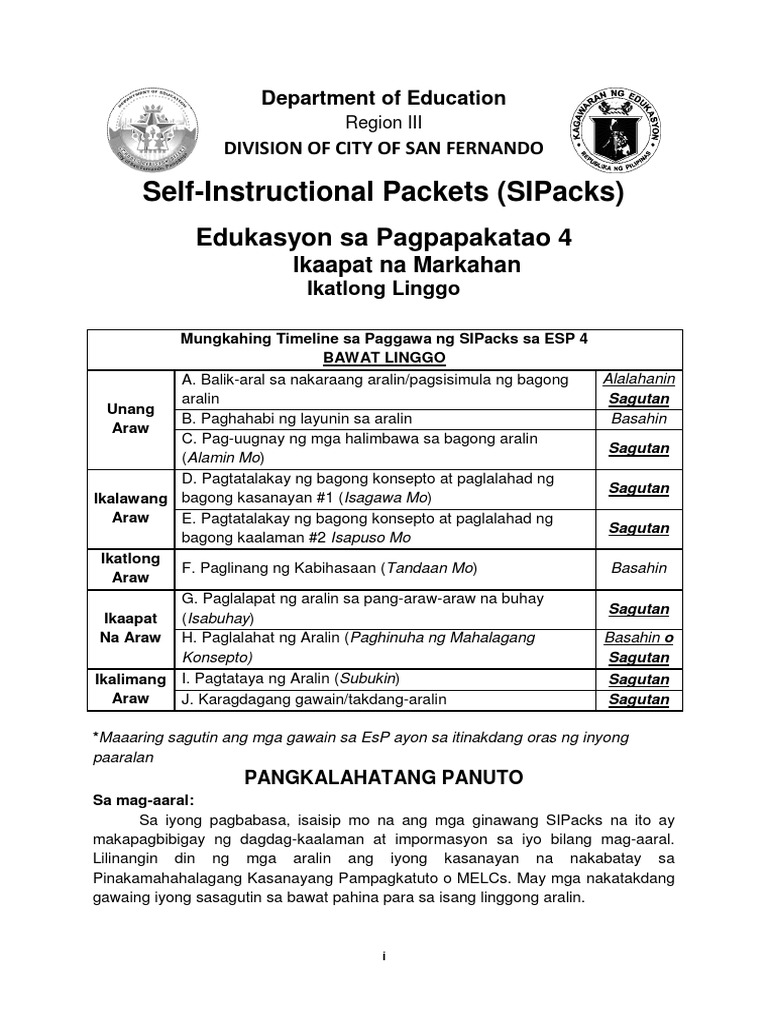 ESP4 Q4 Week3-1 | PDF