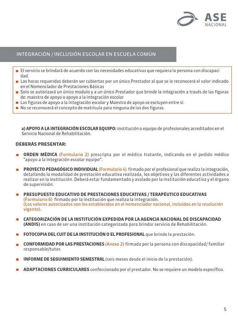 Requisitos para la Inclusión Escolar | PDF | Inclusión (Educación)