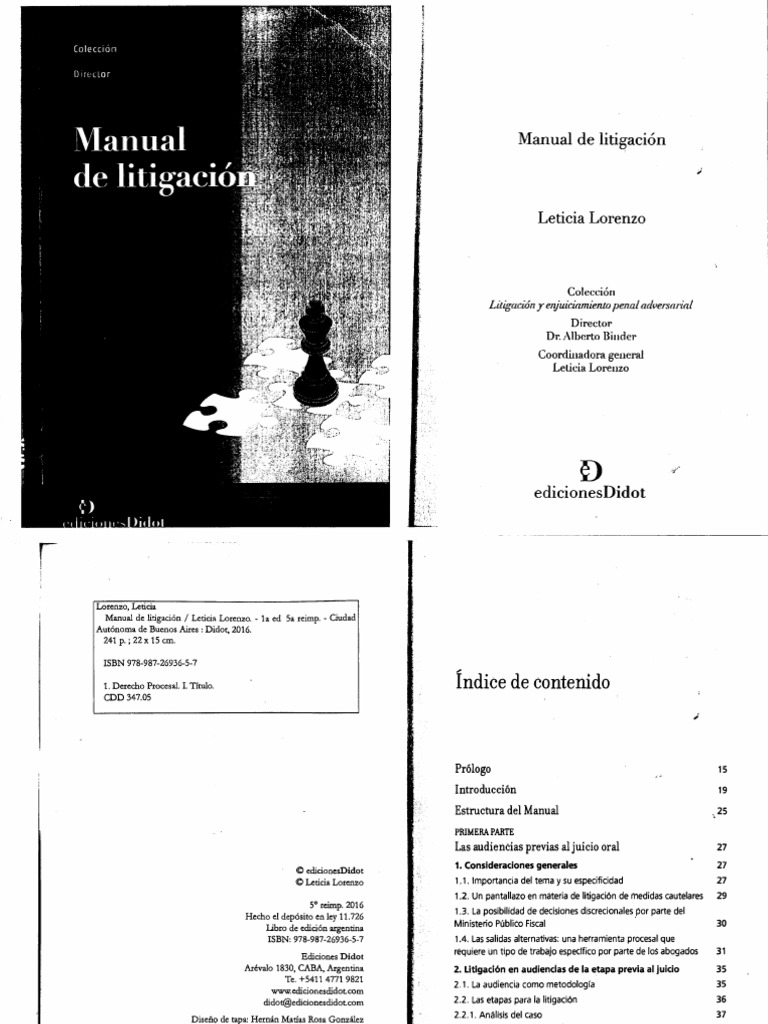 Manual de Litigacion - Leticia Lorenzo | PDF