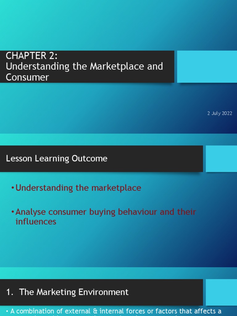Chapter 2 - Understanding The Marketplace and Consumer | PDF | Consumer ...