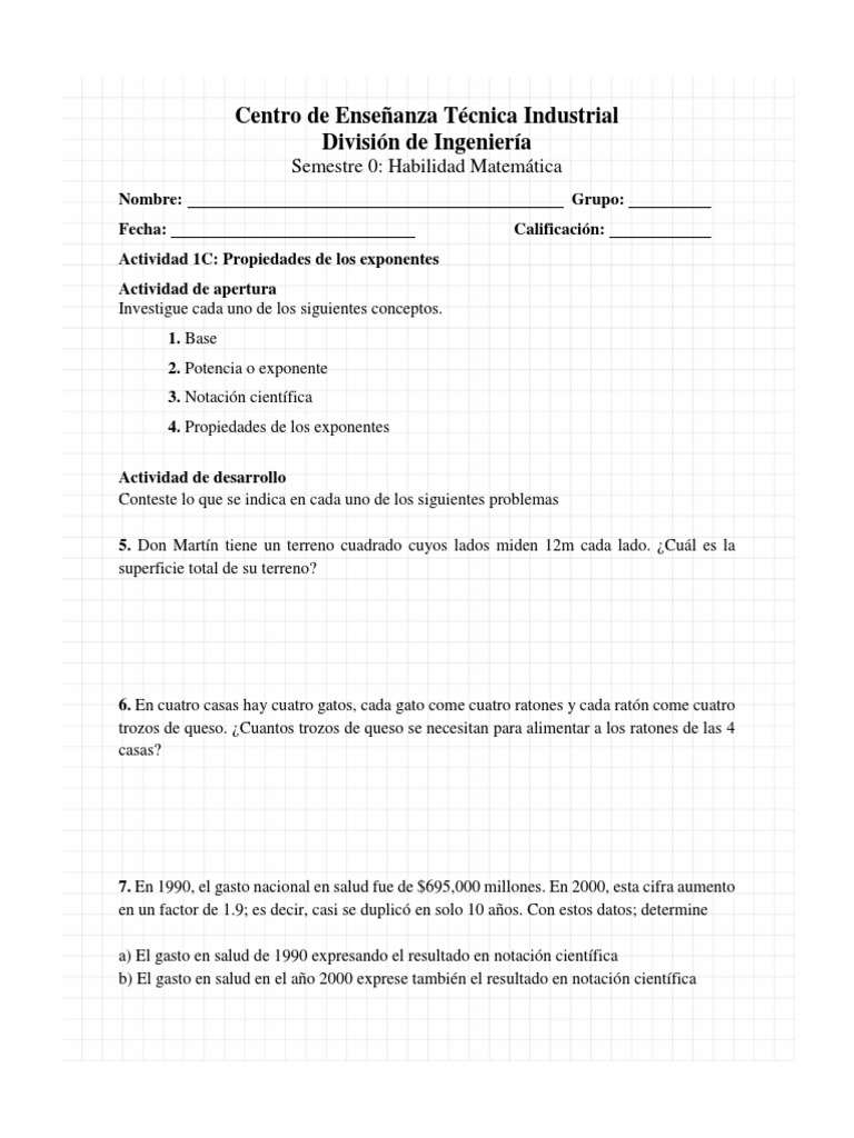 Act 1C | Descargar gratis PDF | Matemáticas