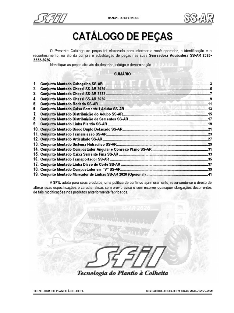 Catalogo de Pecas - SS AR 2020-2626 - 2005 - Rev 03 | PDF