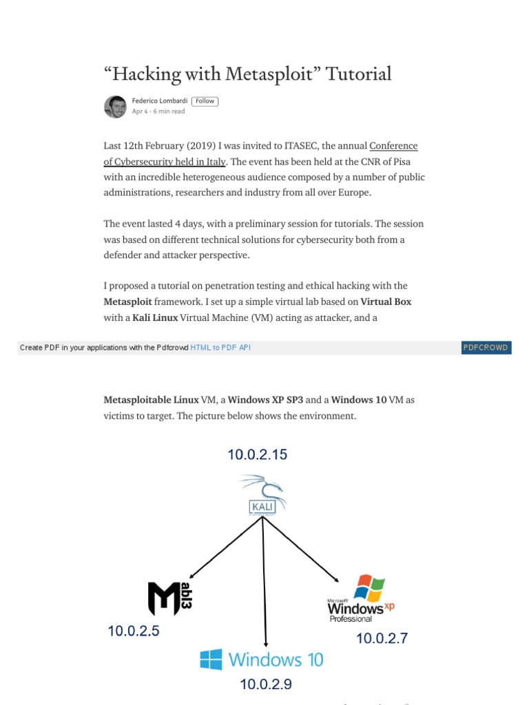 "Hacking With Metasploit" Tutorial | PDF | Cyberspace | Information Technology Management