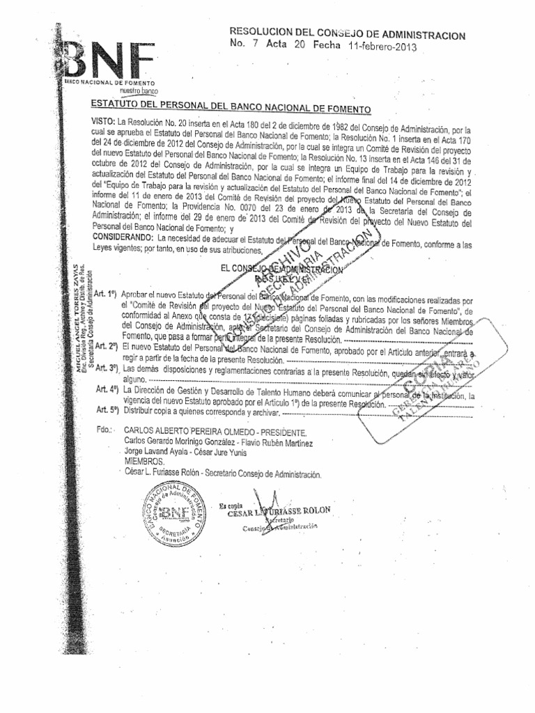 Estatuto Del Personal y Todas Sus Modificaciones 2020 | PDF