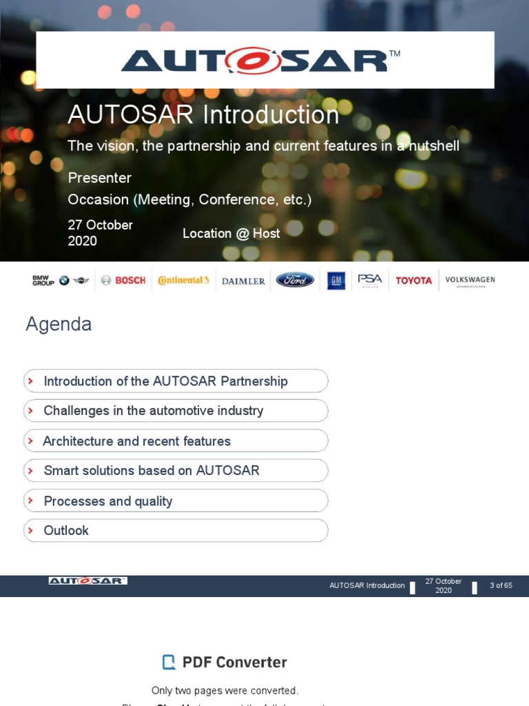 AUTOSAR EXP Introduction | PDF