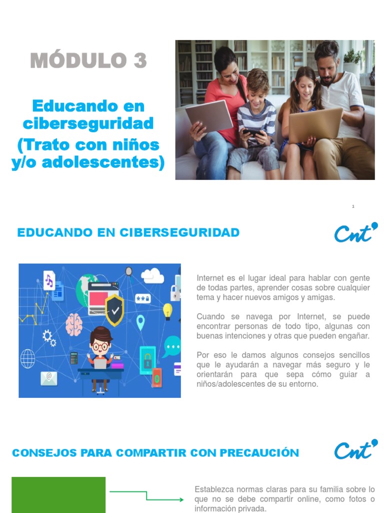 Modulo 3 Educando en Ciberseguridad | PDF | Internet | La seguridad informática