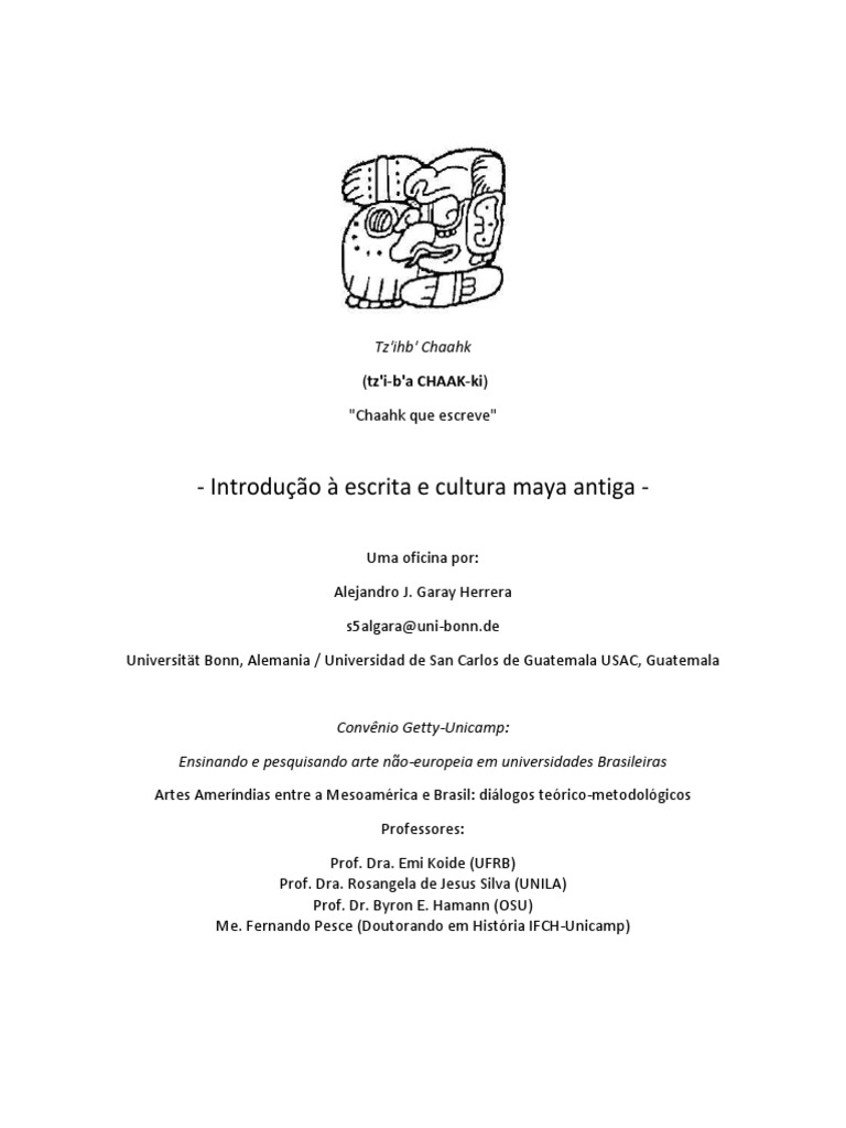 Apostila Epigrafia Maya Alejandro Garay | Download grátis PDF | Povos ...