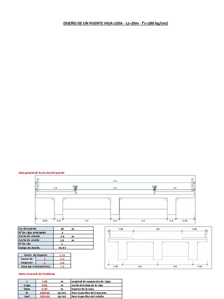 03 Puente Viga Losa Pdf Ingeniero Civil Ingeniería Estructural