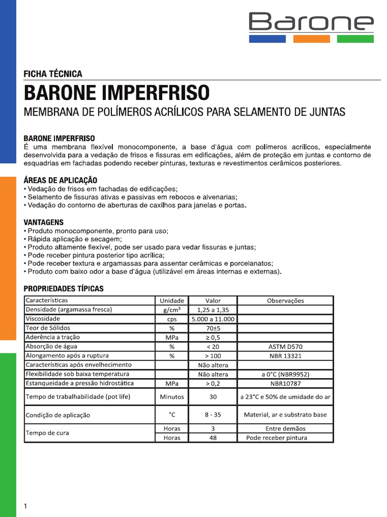 Baronecryl Imperfriso FT - 02.2020 | PDF