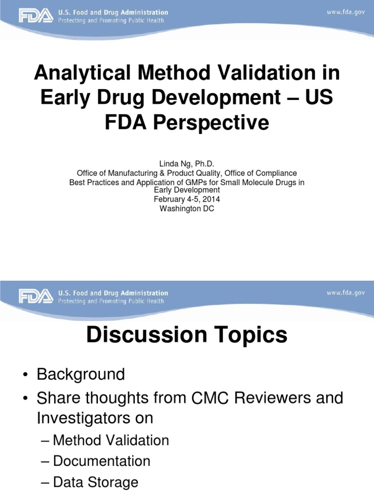FDA Guidelines for Analytical Method Validation | PDF | Verification ...