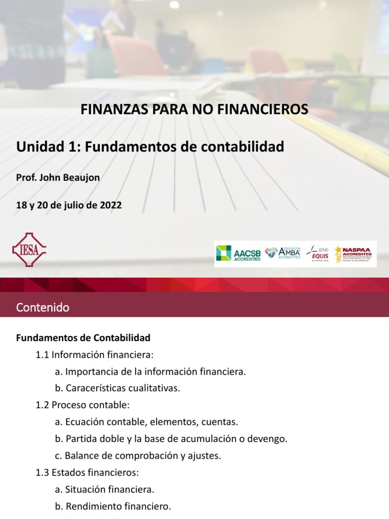 U1 Contabilidad FNF 9 | PDF | Contabilidad | Estado financiero