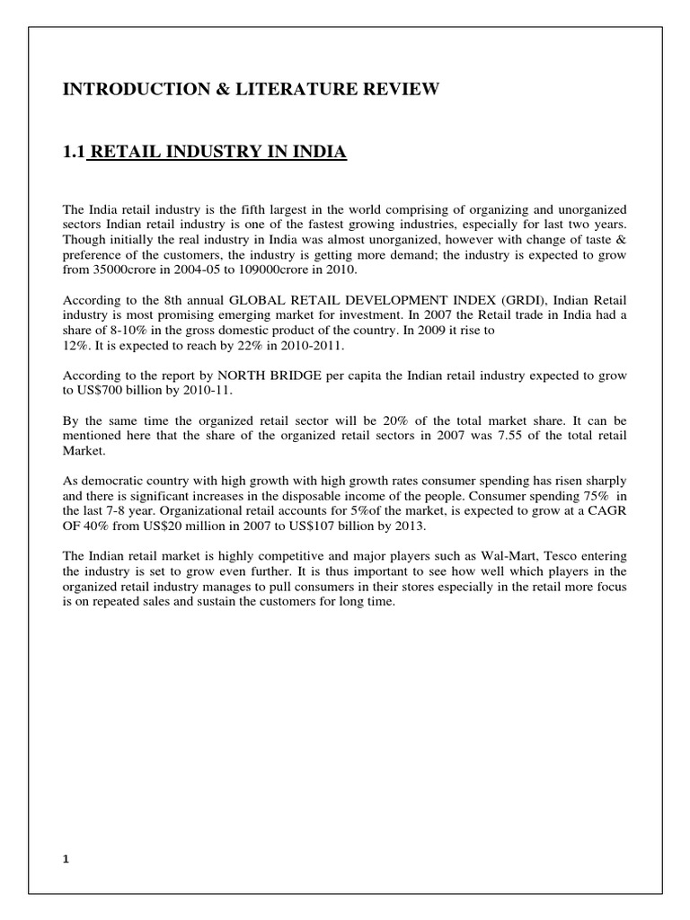 Introduction & Literature Review | PDF | Business | Marketing