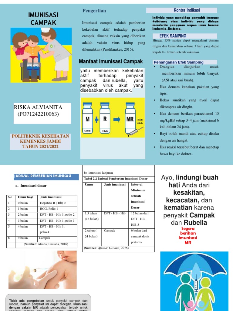 Leaflet Imunisasi CAMPAK PDF | PDF