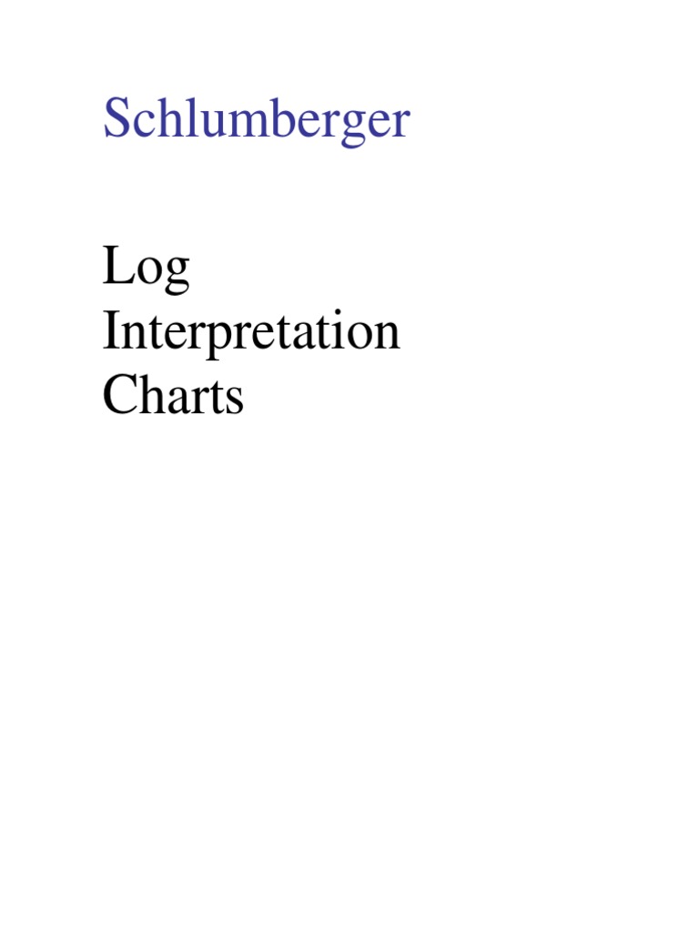 Log Interpretation Charts - Schlumberger-Petrophysics | PDF Log Interpretation Charts - Schlumberger-Petrophysics | PDF