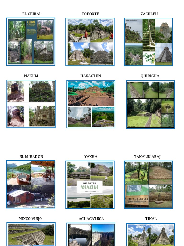 22 Collage Ciudades Mayas | PDF