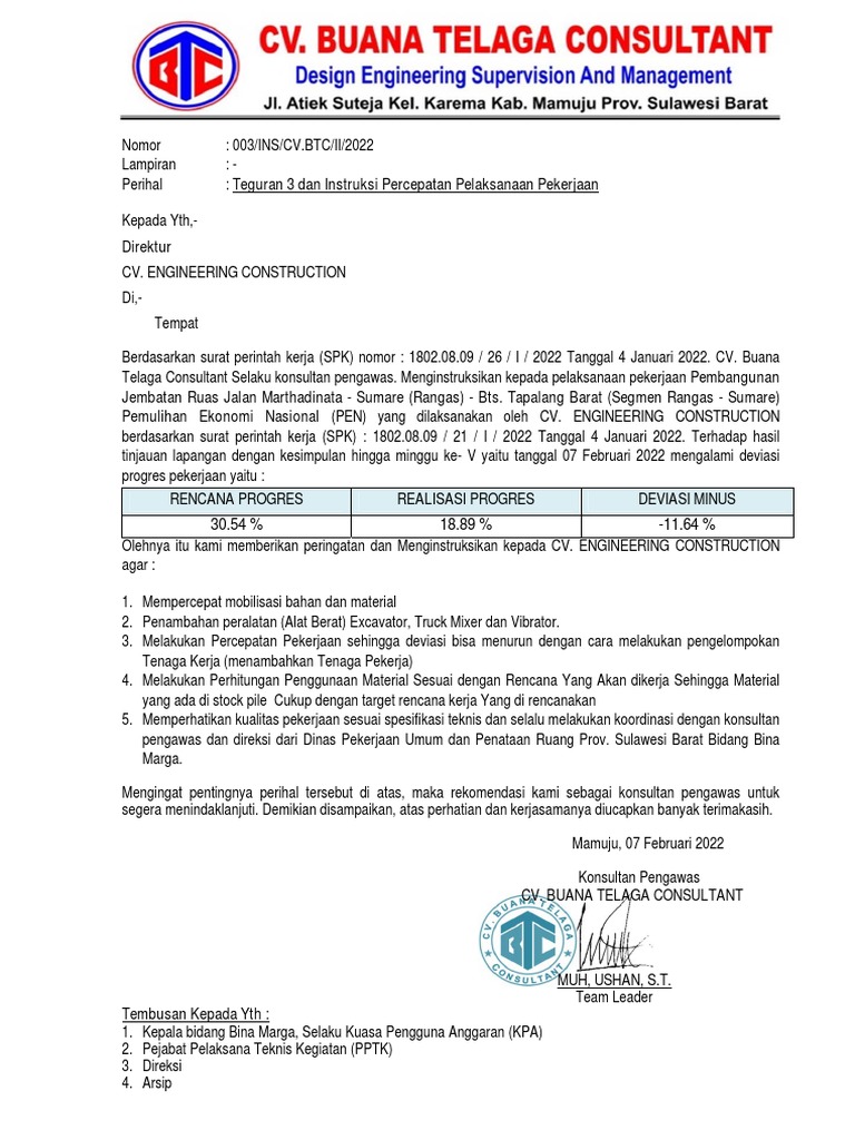 SURAT Instruksi 3 (7-2-2022) | PDF | Sains & Matematika