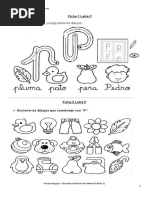 Ficha Lenguaje - Letra P | PDF