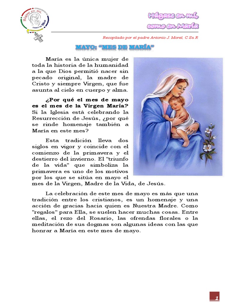 MAYO MES DE MARÍA | PDF | María, madre de Jesús | Cristo (título)