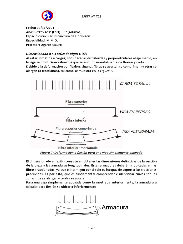 Dimensionado de Vigas de Hormigón | PDF | Viga (Estructura) | Doblar