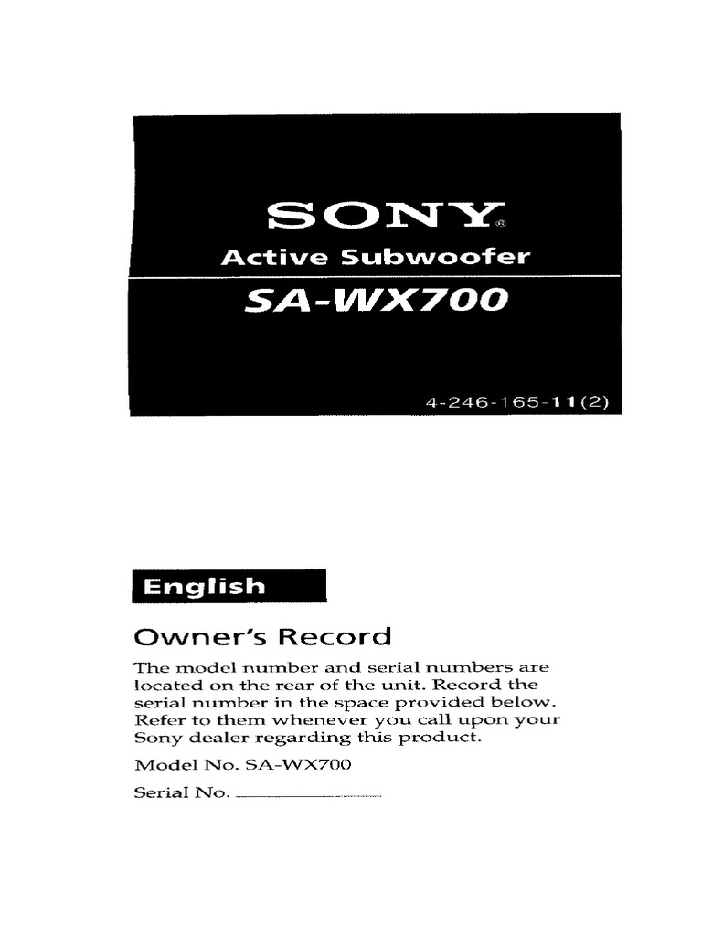 SA-WX700 sm2 | PDF
