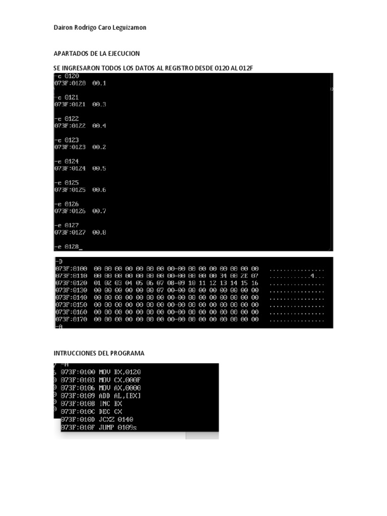 Proyecto Suma Dosbox | PDF