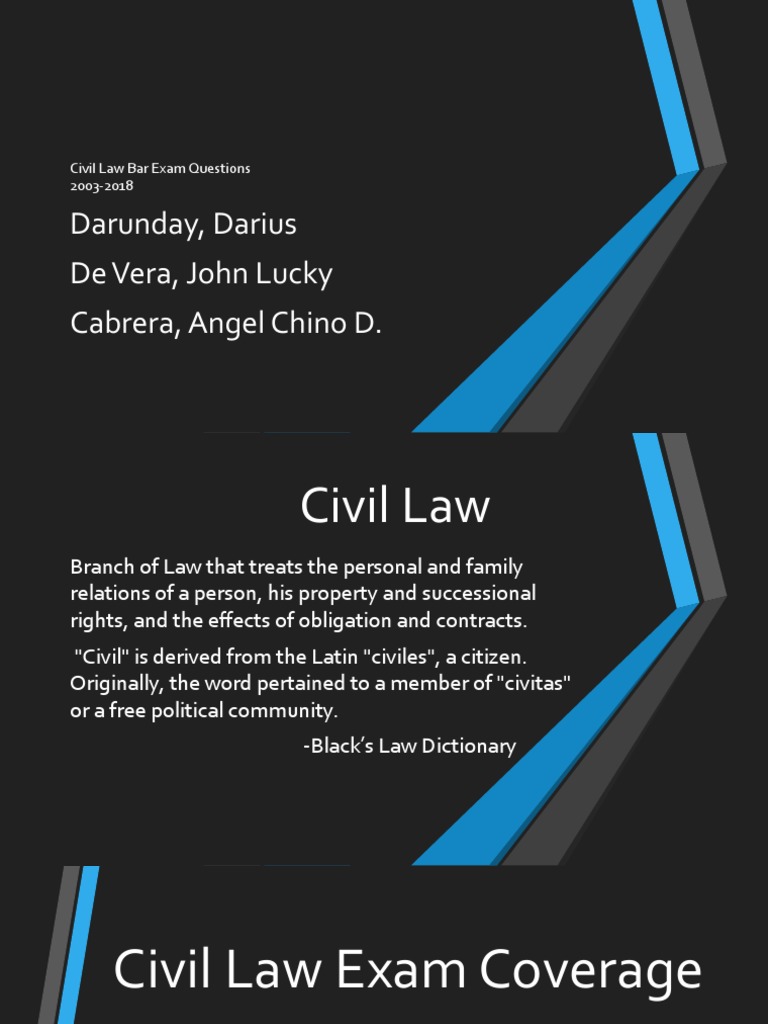 Civil Law Bar Exam Questions 2003-2018 | PDF | Annulment | Nuisance
